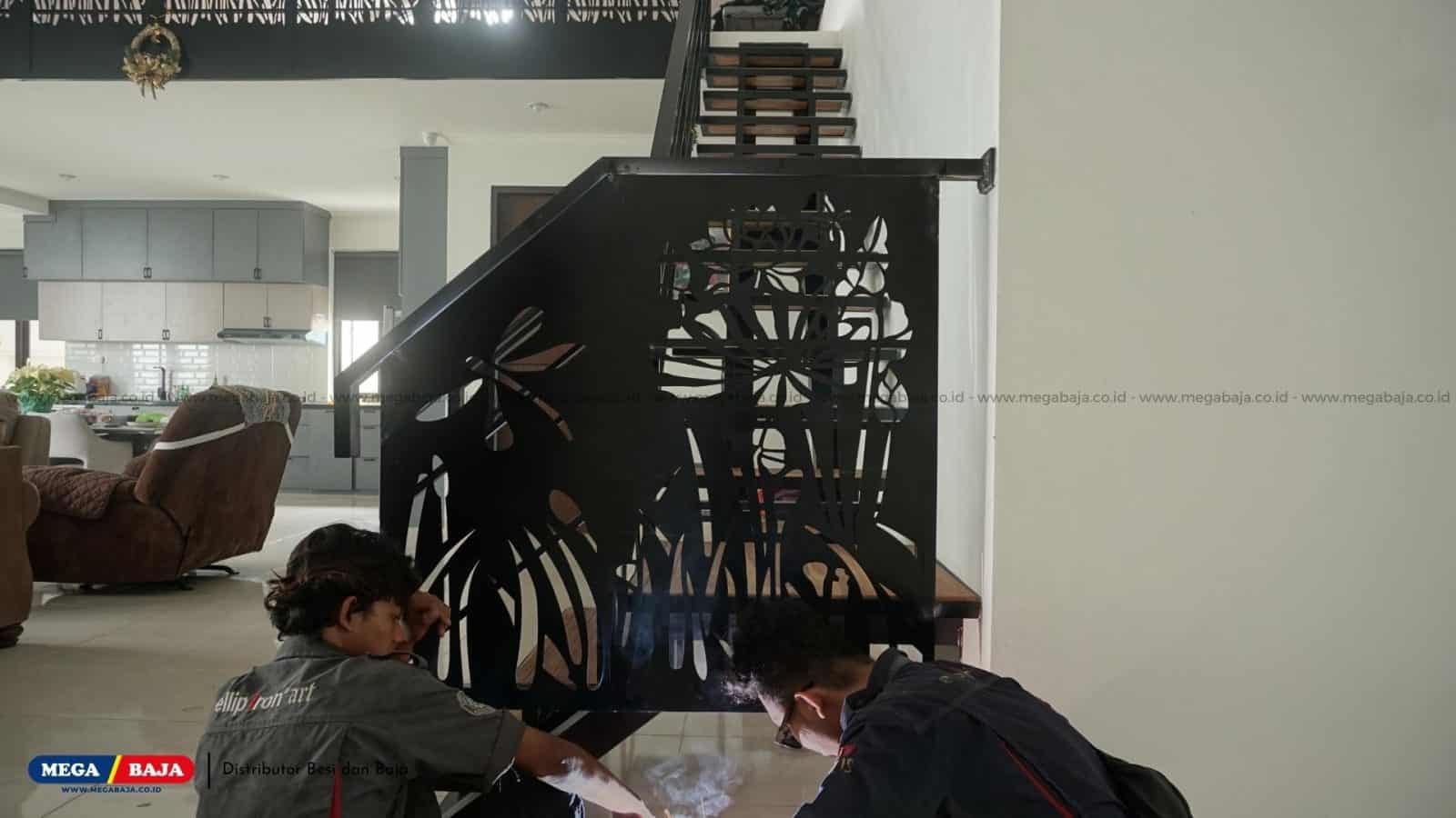 Railing Tangga Plat Cutting Laser