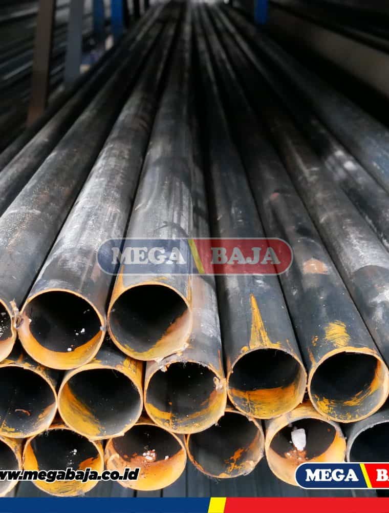 Pipa Hitam 12" x 6 - 6,20 mm - Mega Baja - Partner Konstruksi Anda dari Besi Hingga Baja