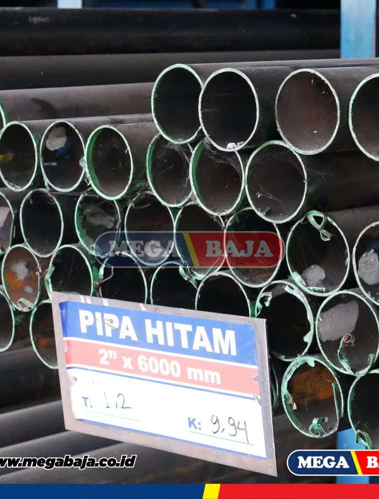 Pipa Hitam 2 1/2" x 6 - 2,40 mm - Mega Baja - Partner Konstruksi Anda dari Besi Hingga Baja