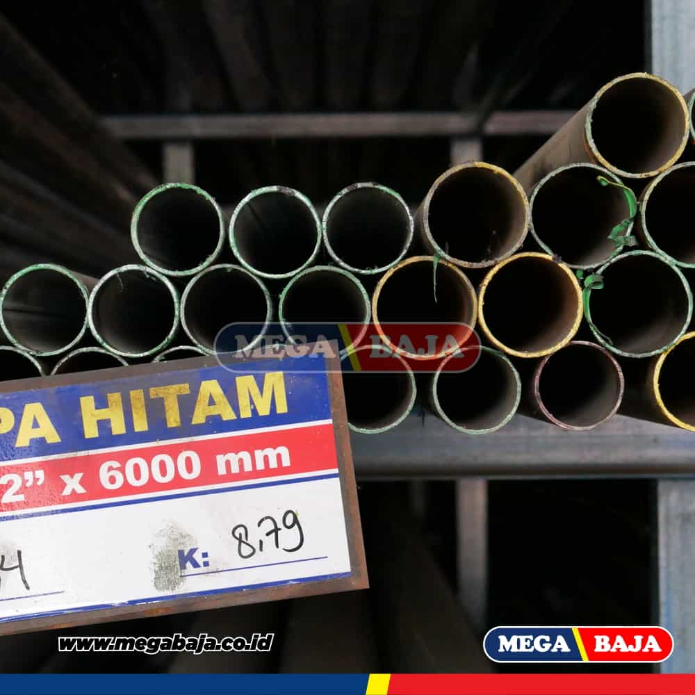 Pipa Hitam 3" x 6 - Grade Orange - Mega Baja - Partner Konstruksi Anda dari Besi Hingga Baja