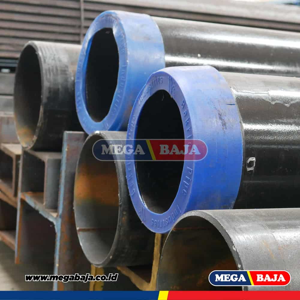 Pipa Hitam 6" x 6 - 5,00 mm Bakrie - Mega Baja - Partner Konstruksi ...