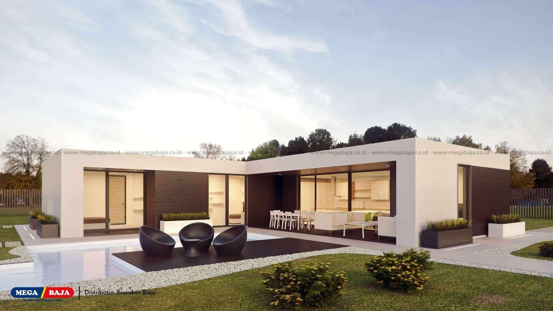 Rumah Berbentuk L Minimalis - Mega Baja - Partner Konstruksi Anda dari ...