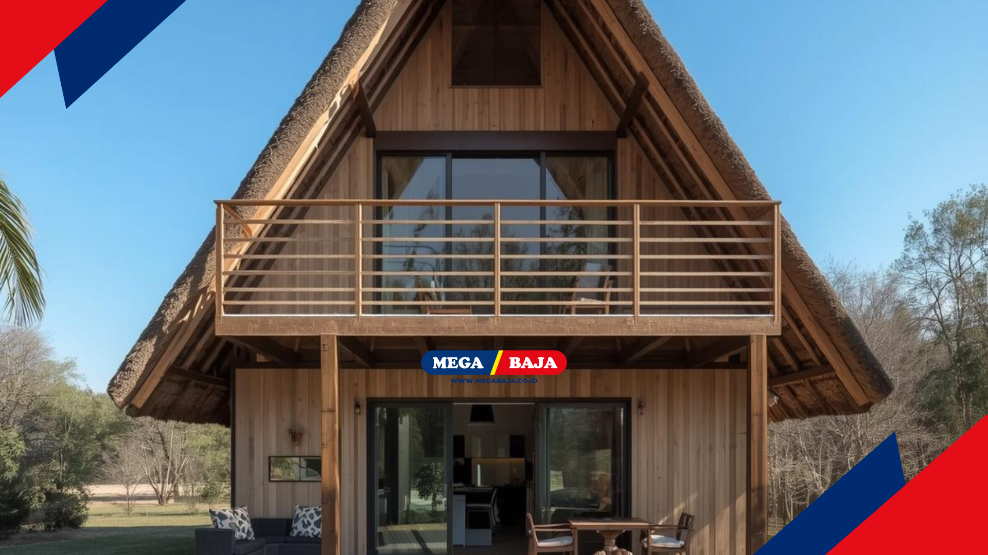 Mega Deck Mezzanine dan balkon di saung atap rumbia - Mega Baja ...